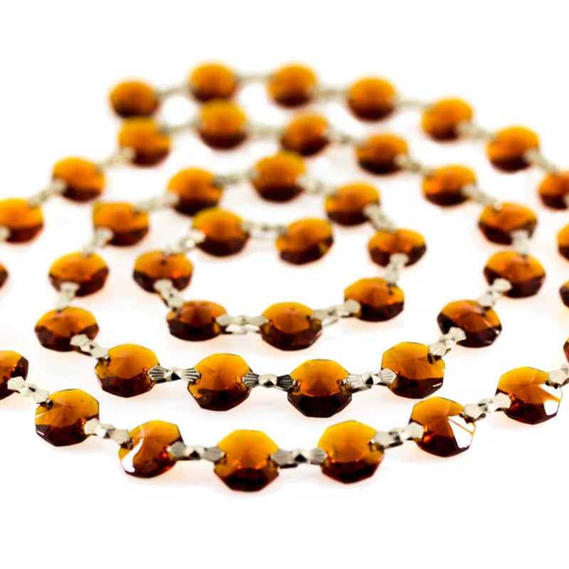 Amber Strands of Glass Crystals - Chandelier Crystal Strands ...