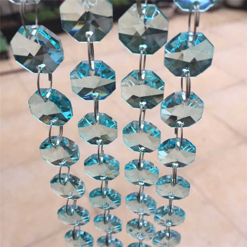 Aqua Strands of Glass Crystals - Chandelier Strands of Crystals ...